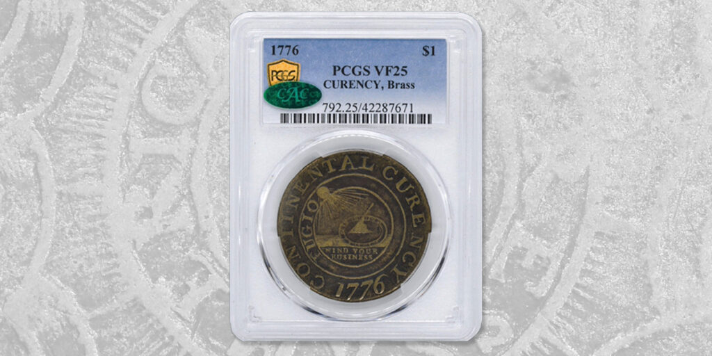 Rare Coin Exclusive: The Brass 1776 Continental 'CURENCY' Coin ...